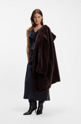 BOSS BOSS Midi-Length A-Line Skirt in Lustrous Fabric